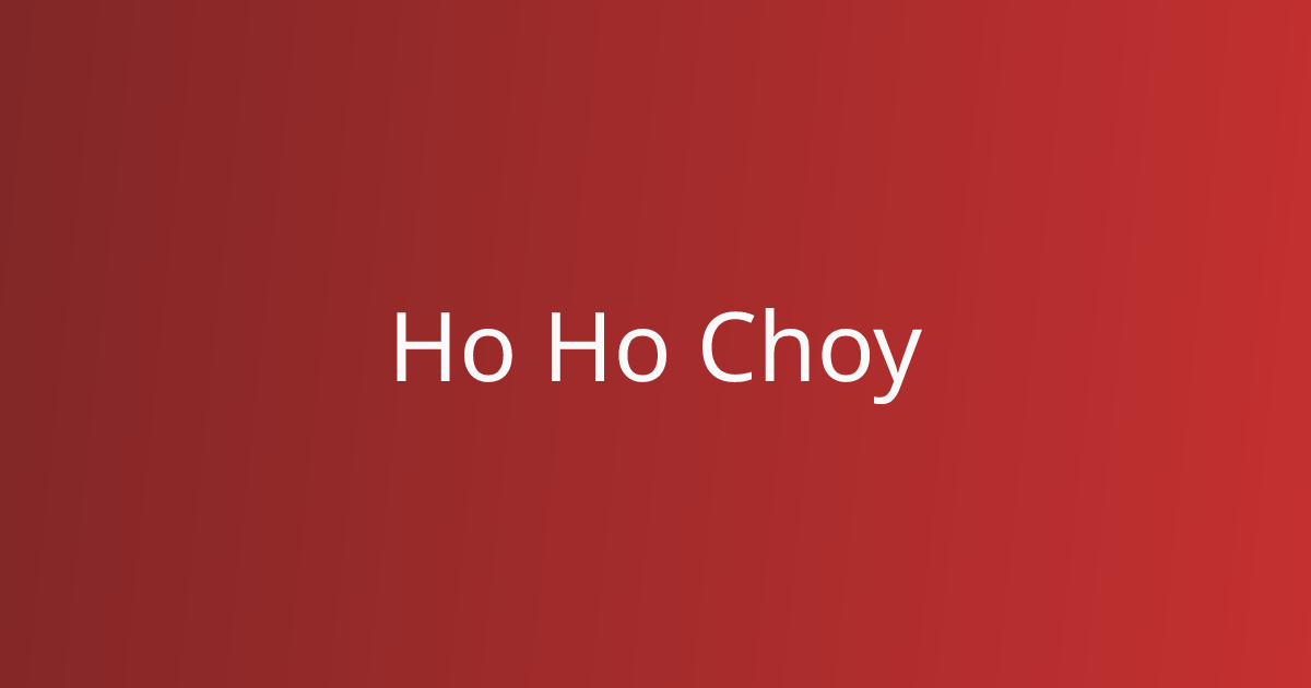 Best Chinese in Tampa, FL | Ho Ho Choy | Menu